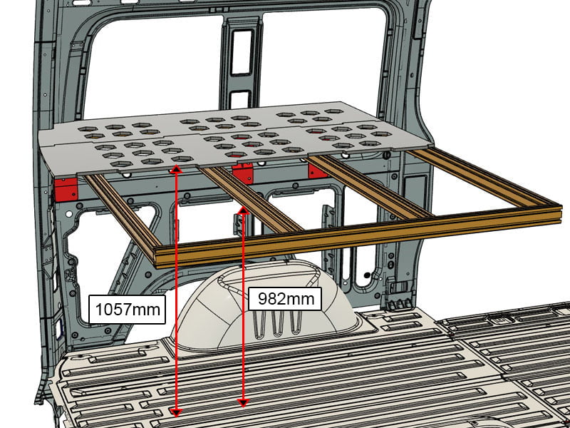 MWB Mercedes Sprinter Sleeping Platform DIY Kit - New Wave Custom ...